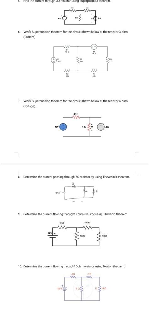 Find The Current Through Resistor Using Superposition Theorem Yv