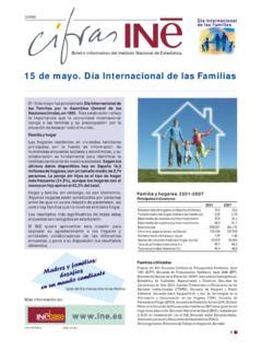 15 de mayo Día Internacional de las Familias ine es 15 de mayo d