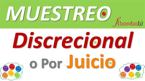 Muestreo Discrecional Muestreo Discrecional Ejemplos Muestreo