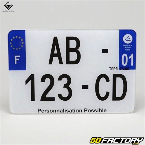 Plaque d immatriculation moto scooter 210x140 mm homologuée EU
