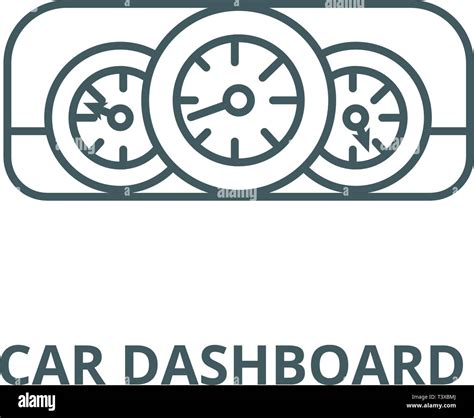 Car Dashboard Line Icon Vector Car Dashboard Outline Sign Concept