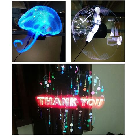 Full Naked Eye D Holographic Hologram Graphics Led Fan Advertising