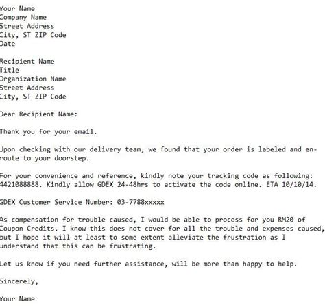 Apology Letter To Customer Regarding Delivery Delay For Purchased Item