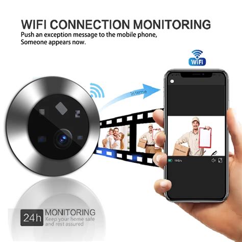 Tuya akıllı 1080p wifi gözetleme deliği video kamera ev güvenlik gece