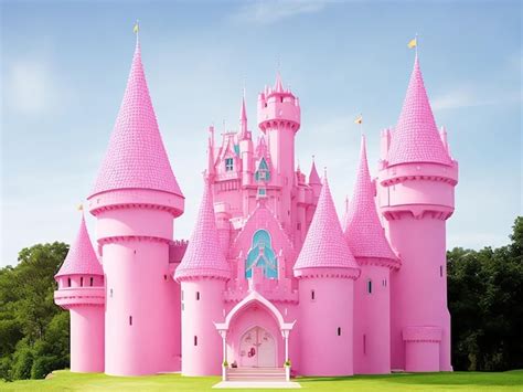 Premium AI Image Pink Princess Castle