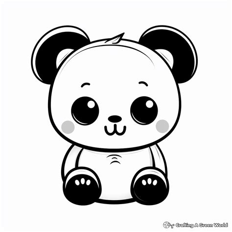 Kawaii Panda Coloring Pages Free Printable