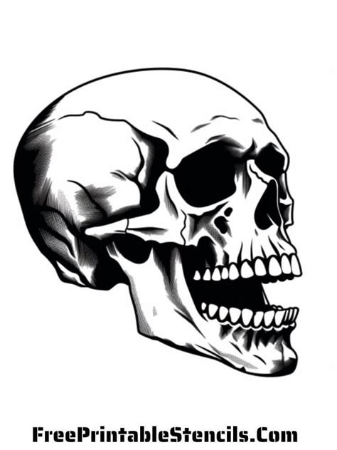 Free Printable Skull Stencils And Silhouettes Free Printable Stencils