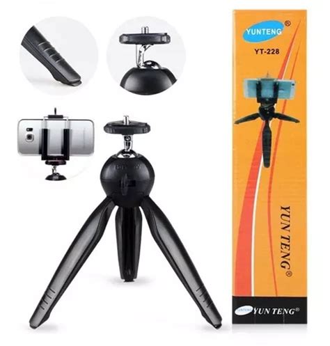 Kit Youtuber Profissional Tripé De Mesa E Suporte Celular