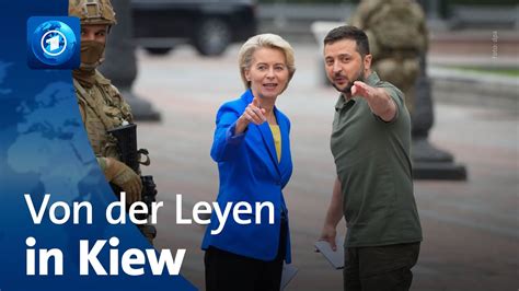 Besuch In Kiew Von Der Leyen Sagt Ukraine Unterst Tzung Zu Youtube