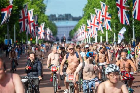 Participants World Naked Bike Ride Wnbr Foto De Stock De Contenido