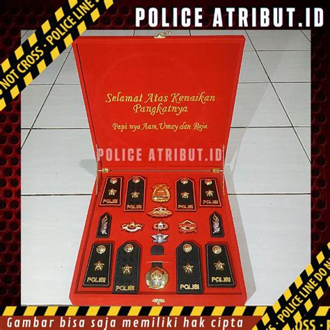 Jual Pangkat KOMPOL Polisi PDH PDU Set Box Custom Terbaru Perlengkapan