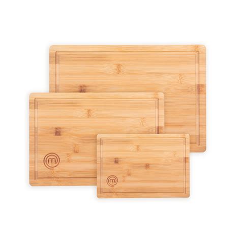 Masterchef Piece Bamboo Cutting Board Set Natural Sustainable