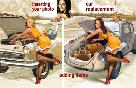 Personalized Portrait Classic Pin Up Art Realistic Style Etsy