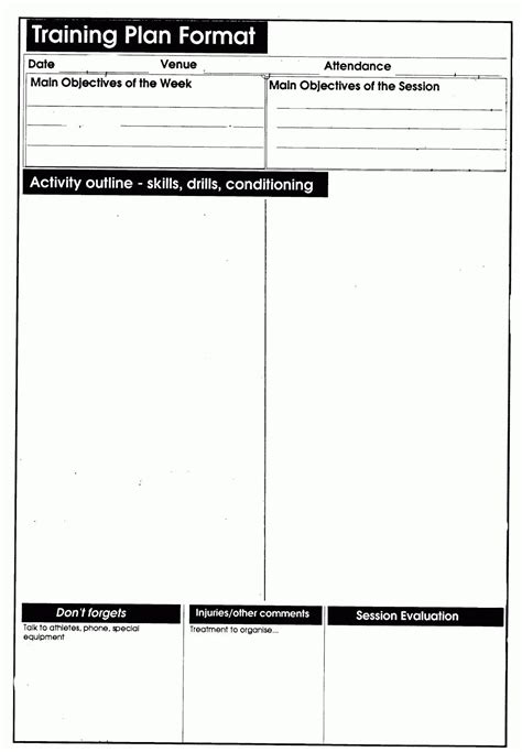 Soccer Training Session Plan Template Beautiful Preseason Soccer