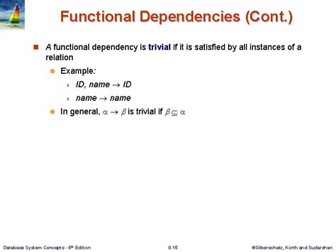 chapter 8 relational database design database system concepts