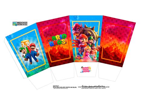 Caixa Pipoca Mario Bros Filme Fazendo A Nossa Festa