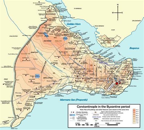 Constantinople In The Byzantine Period Mapped Vivid Maps