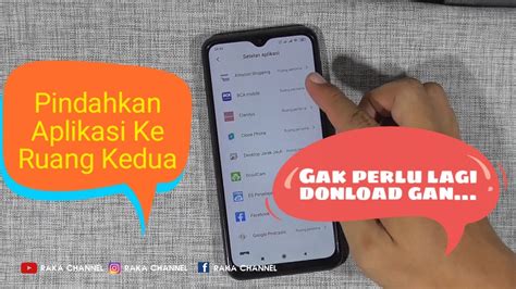 Cara Memindahkan Aplikasi Ke Ruang Kedua Hp Xiaomi Redmi Youtube