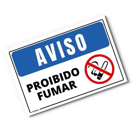 Placa Aviso Proibido Fumar 30x20 Cm Elo7