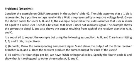 problem 5 10 points consider the example on cdma