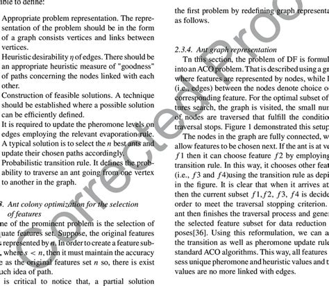 ant colony optimization based problem representation of features selection download