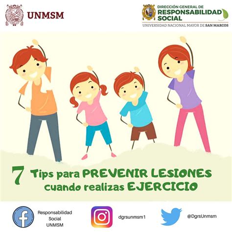 7 Tips Para Prevenir Lesiones Cuando Realizas Ejercicio DGRS UNMSM