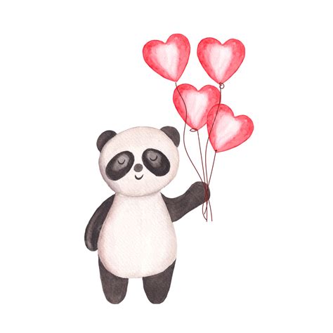 Imágenes Prediseñadas De Panda De San Valentín PNG San Valentin