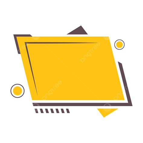Yellow Text Box Banner Png Design Geometric Shapes Pattern Label