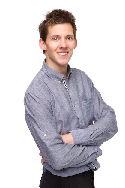 Premium Photo Man Smiling With Arms Crossed