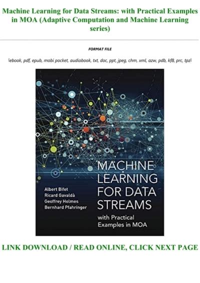 machine learning for data streams with practical examples in moa adaptive computation and machine l