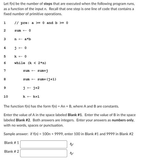 solved let f n be the number of steps that are executed