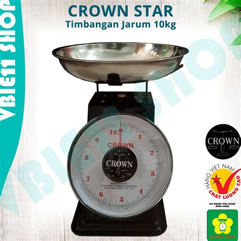 Jual YA Timbangan CROWN 1kg Besi Stainless Jarum Analog Manual Duduk