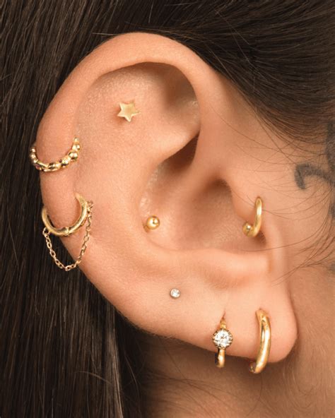 Best Ear Piercing Ideas Assolari Earings Piercings Cool Ear