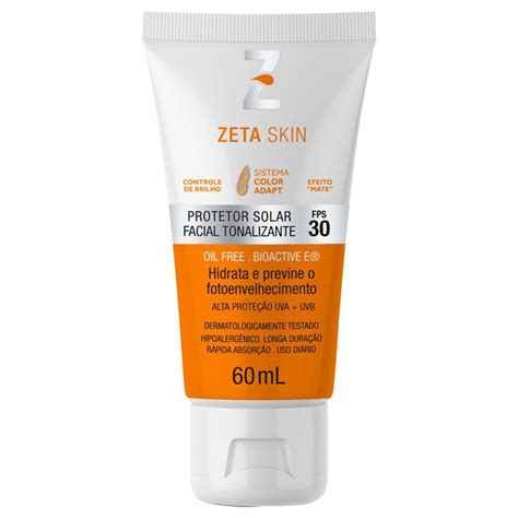 Protetor Solar Facial Tonalizante Zeta Skin Color Adapt Fps Ml