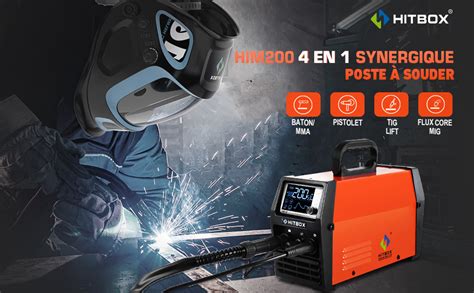 HITBOX Poste A Souder 140A 230V Poste A Souder MIG 4 En 1 Fonction