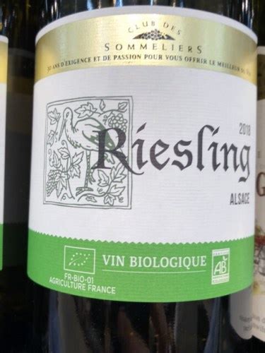 Club Des Sommeliers Alsace Riesling Vivino US