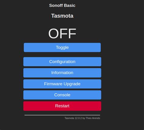 Tasmota Template Parameters