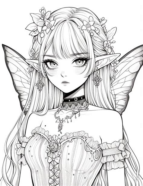 Cute Anime Girl Coloring Page Anime Drawings Coloring Book Art