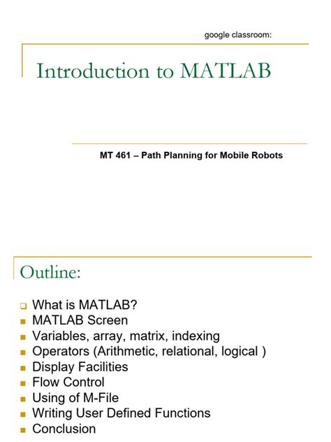 lab 1 introduction to matlab pdf
