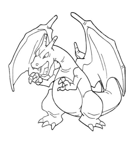 Pokémon Charizard gratis para colorear imprimir e dibujar ColoringLib