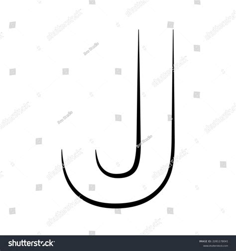 Logo Letter J Icon Axis Alphabet Logotype J Royalty Free Stock
