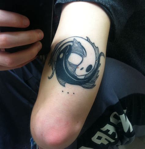 My Yin Yang Koi Fish Tattoo The White Fish Is On Top To Represent The