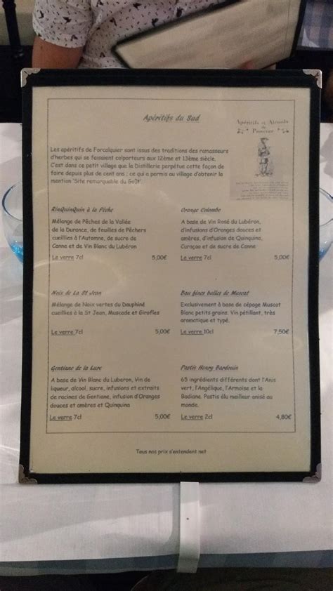 Menu at Le Provençal restaurant Fréjus 11 Pl dou Maiet