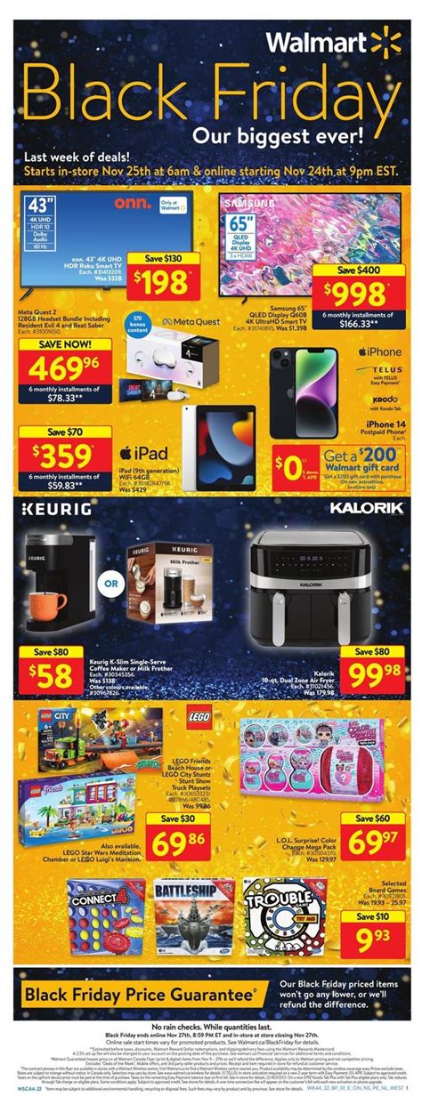 Walmart Black Friday Sale Flyer November 24 To 27 2022