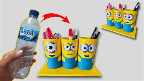 Membuat Tempat Pensil Minion Yang Indah Dari Botol Bekas Ide Kreatif