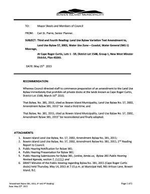 Fillable Online Bowenisland Civicweb Cari St Pierre Senior Planner
