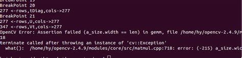 OpenCV Error Assertion Failed A Size Width Len In Gemm Data
