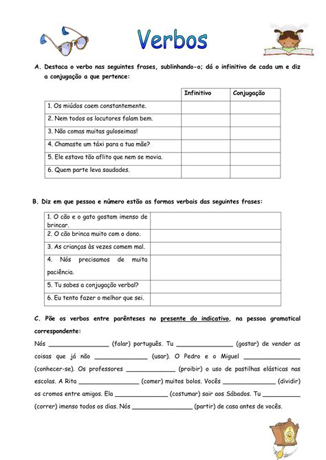 Atividade De Verbos Ano Edukita