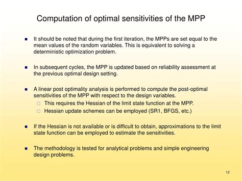 ppt efficient methodologies for reliability based design optimization powerpoint presentation