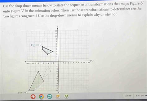 Solved Use The Drop Down Menus Below To State The Sequence Of